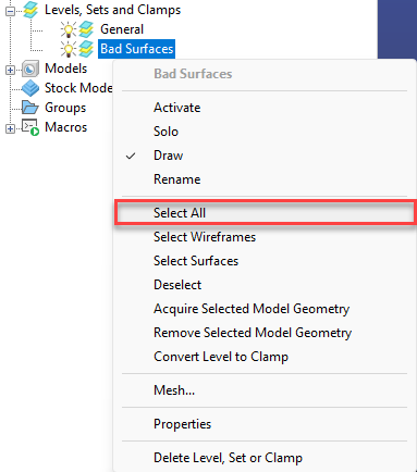 Error: "Meshing error: Failed surfaces have been moved to the level ...