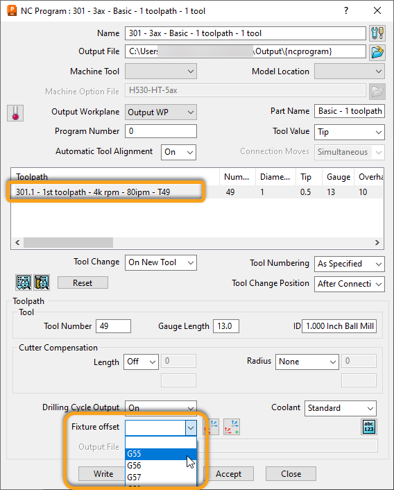 How Do I Output To A Different Datum Pickup In Powermill