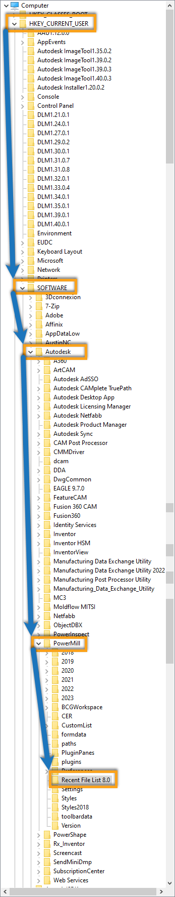 How to remove unwanted/unused Post-Processor option files from PowerMill